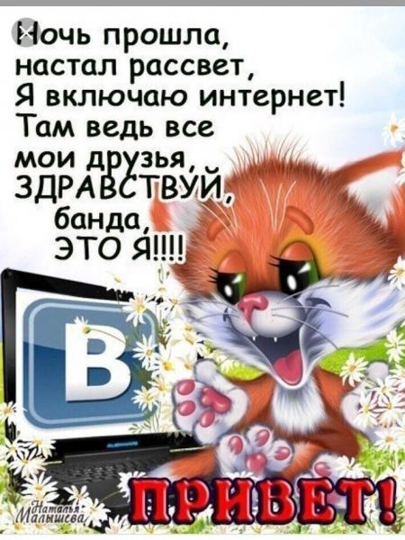 Ночь прошла настал рассвет Я включаю интернет Там ведь все моид зья ...